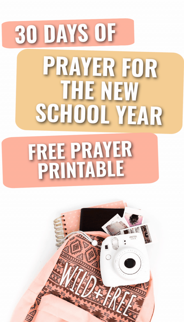 30 Days of Prayer for the New School Year