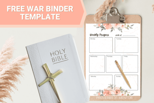 Free Prayer Journal Template and War Room Binder Printable