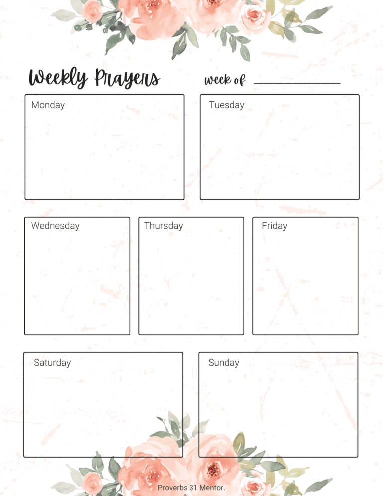 Free Prayer Journal Template and War Room Binder Printable