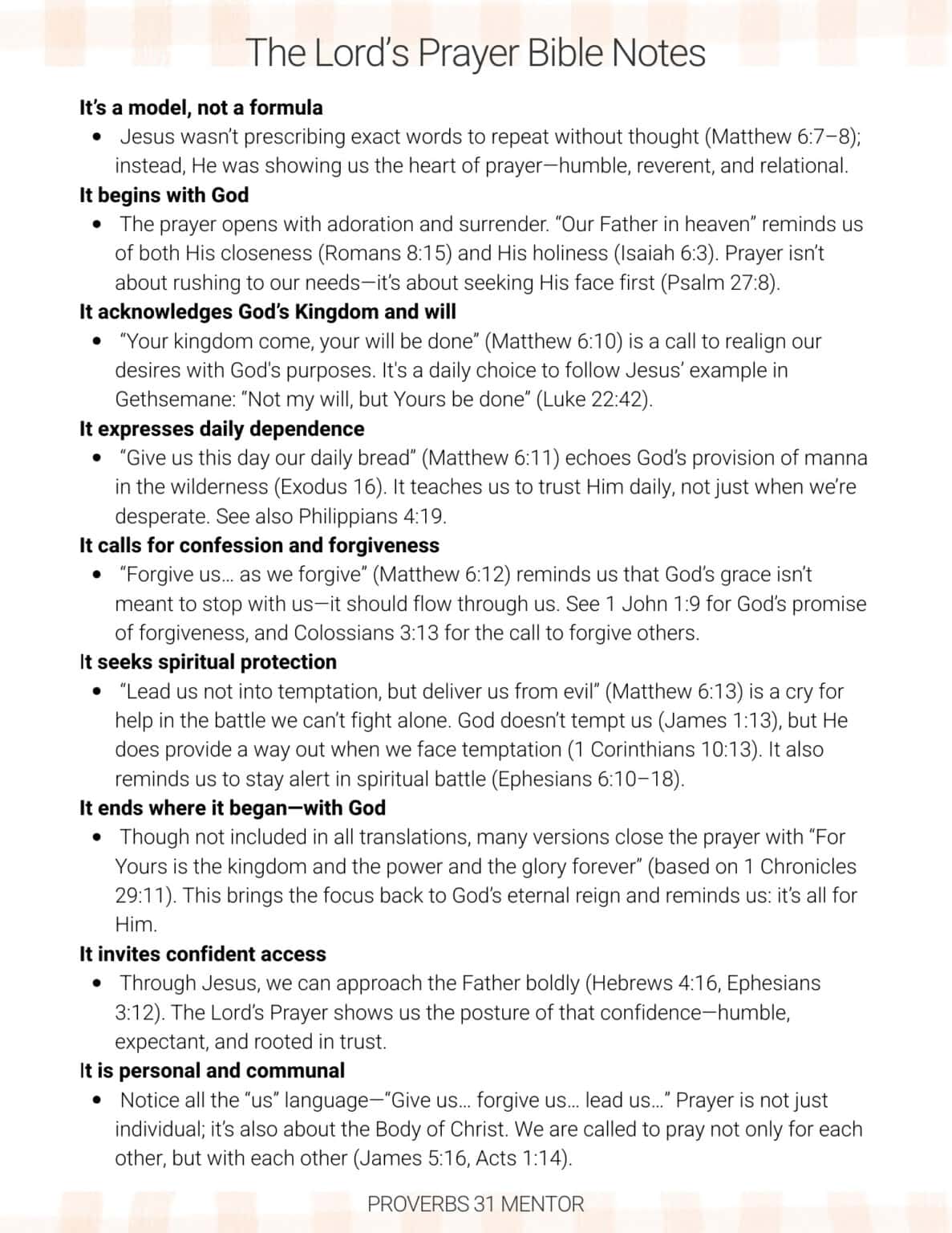 The Lord’s Prayer Explained: A Guide to Praying with Purpose